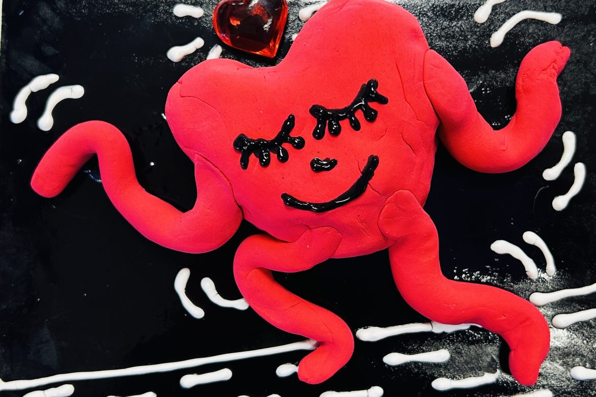 Keith Haring Running Heart Clay Project